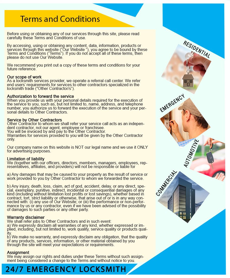 Boulder Lock And Key - Terms And Conditions